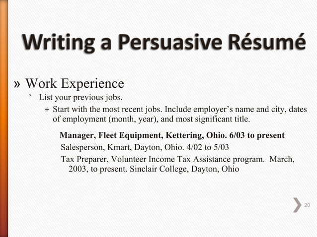Persuasive Resume - Cover Letter - Job Letter Writing | PPT