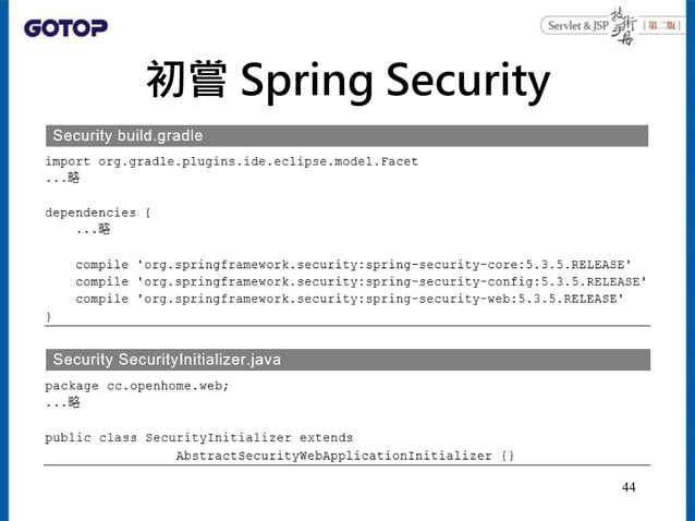 Ch13 整合 Spring MVC/Security | PPT