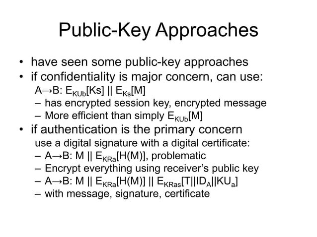 Digital Signatures & Authentication Protocols | PPT | Email | Internet