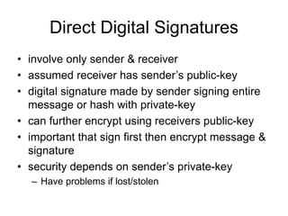 Digital Signatures & Authentication Protocols | PPT