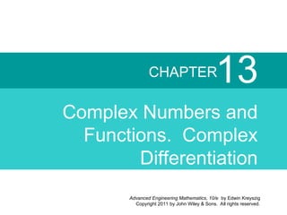 Complex Numbers and Functions and Complex Differentiation | PPT