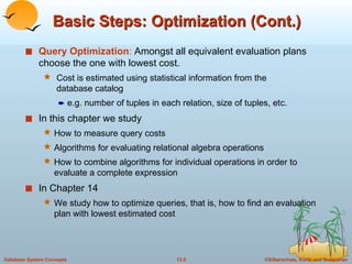 13. Query Processing in DBMS | PPT