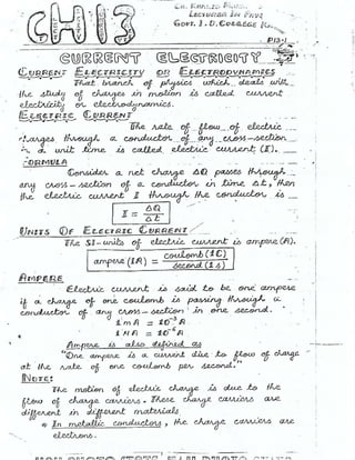 Current Electricity (PDF) | PDF