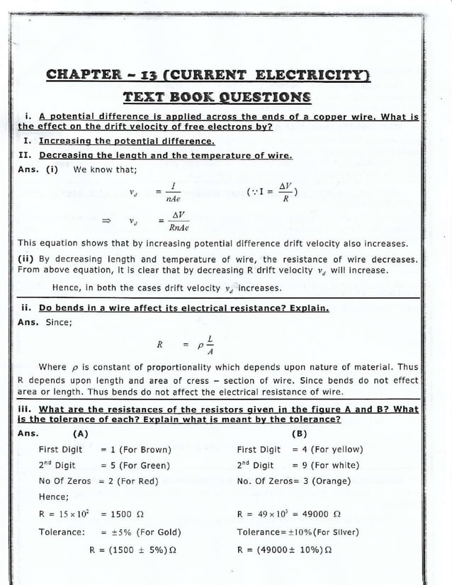 Current Electricity Pdf Pdf