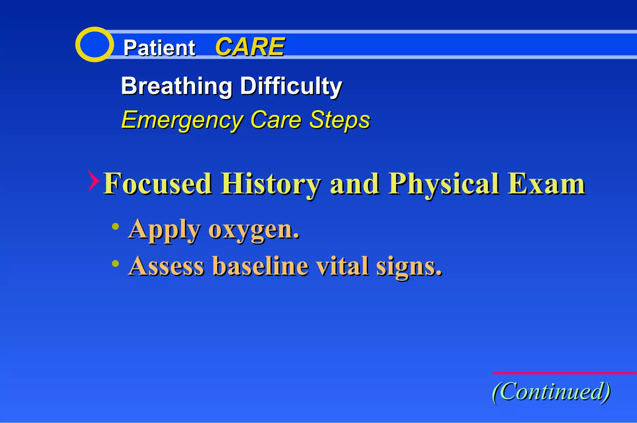 Respiratory Emergencies | PPT