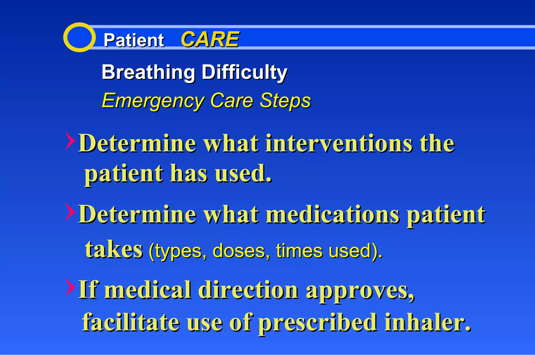 Respiratory Emergencies | PPT