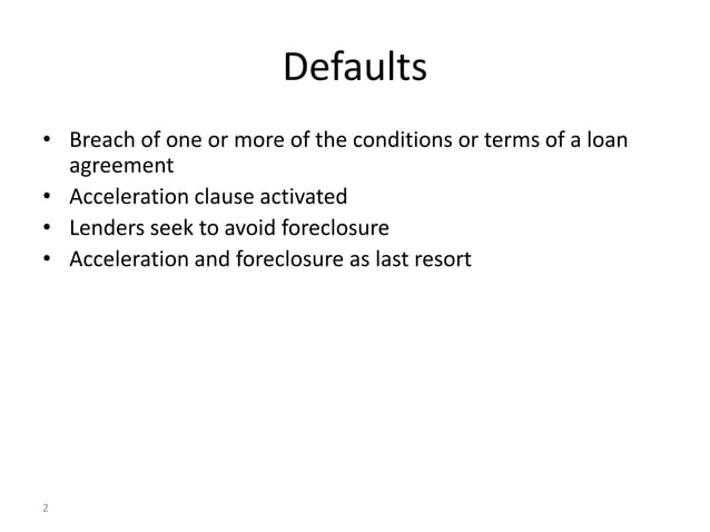 Ch 13 loan defaults and foreclosures | PPT