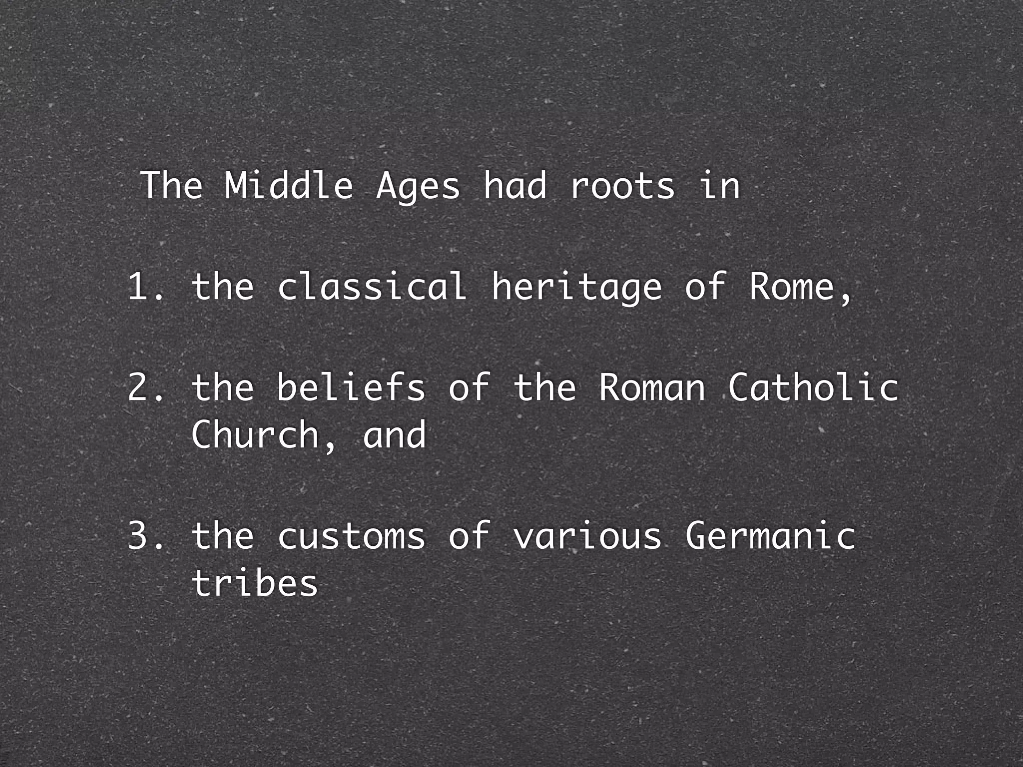 Ch 13 Middle Ages Slides | KEY