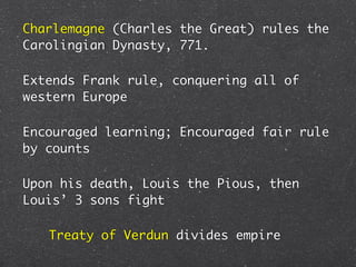 Ch 13 Middle Ages Slides | KEY