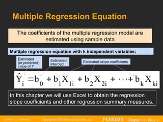 ch13 multiple regression ppt: introduction to multiple regression | PPT