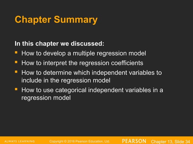 ch13 multiple regression ppt: introduction to multiple regression | PPT