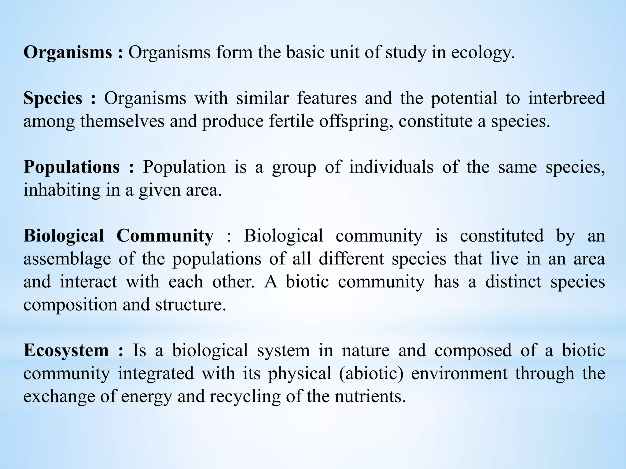 Ch 13 organism and population || Class 12 || | PPTX