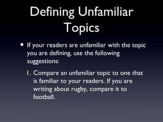 Definition Essays | PPT