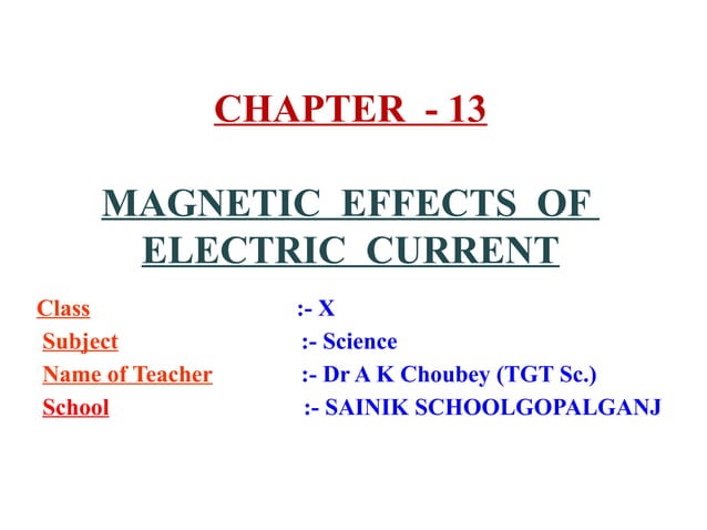 ch 13 PPT class 10.pptx magnetic effect of electric current | PPTX ...