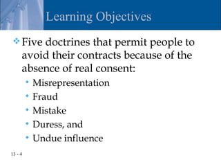 Chapter 13 – Reality of Consent | PPT