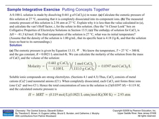 AP Chemistry Chapter 13 Sample Exercises | PPT