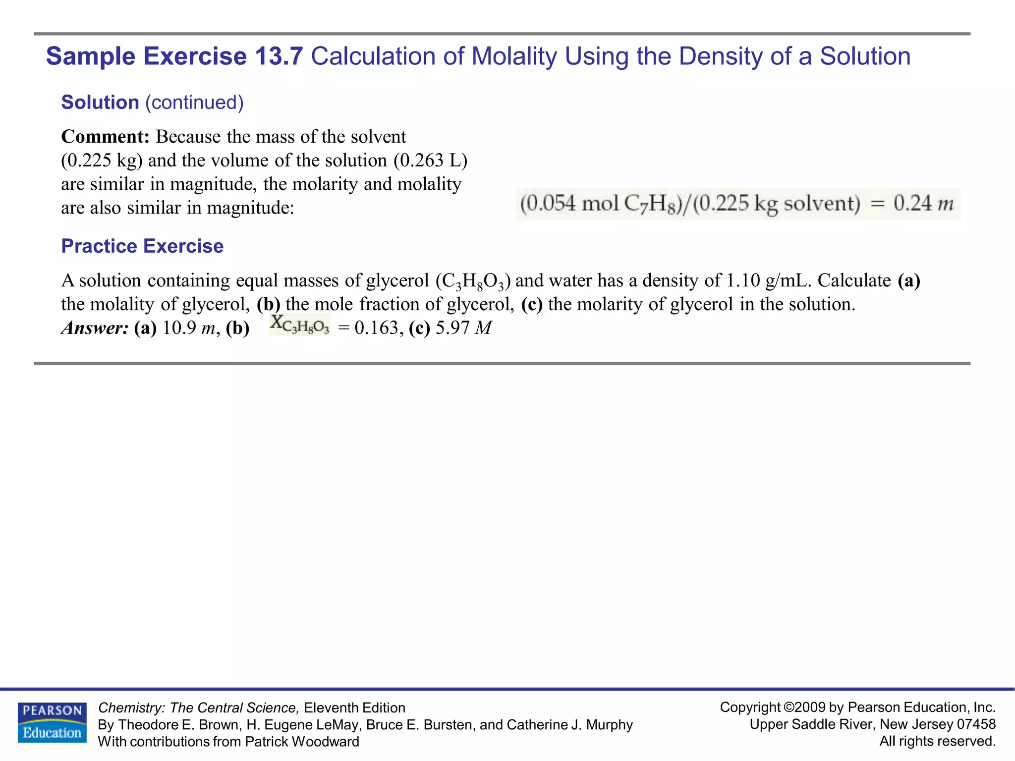 Ch13 sample exercise | PPT