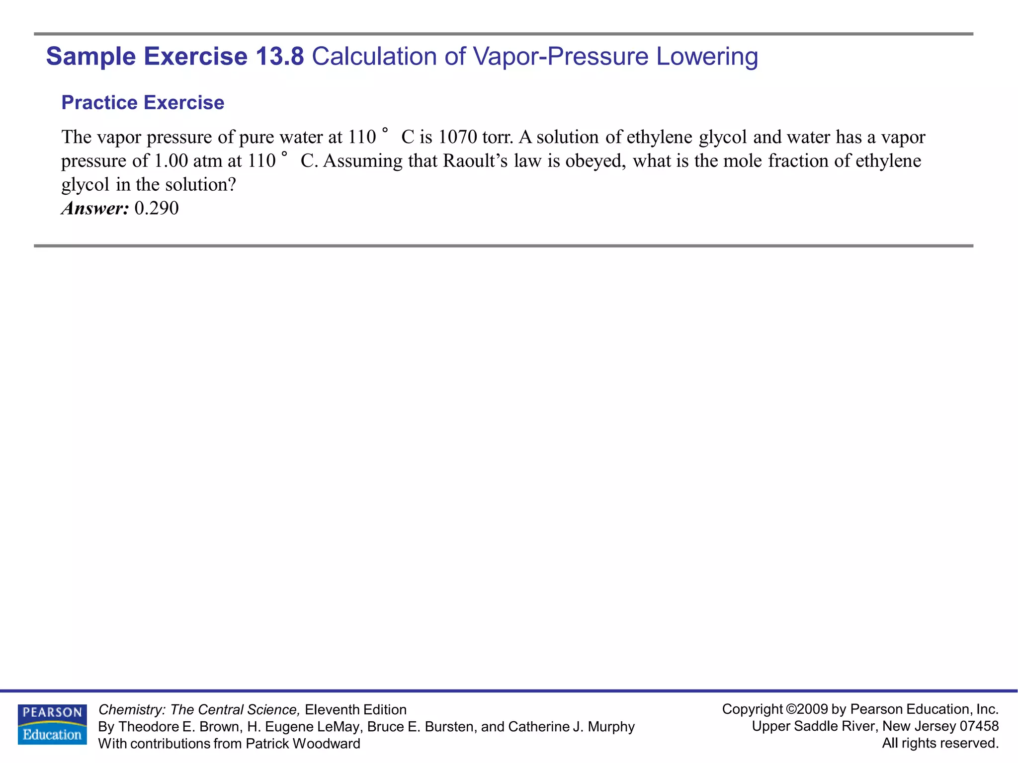 Ch13 sample exercise | PPT