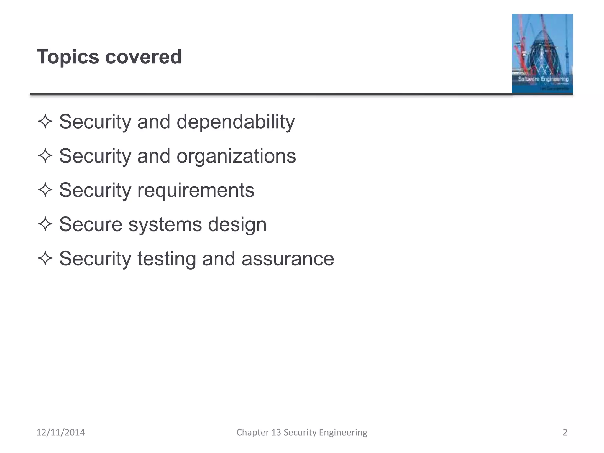 Ch13 - Security Engineering | PPTX