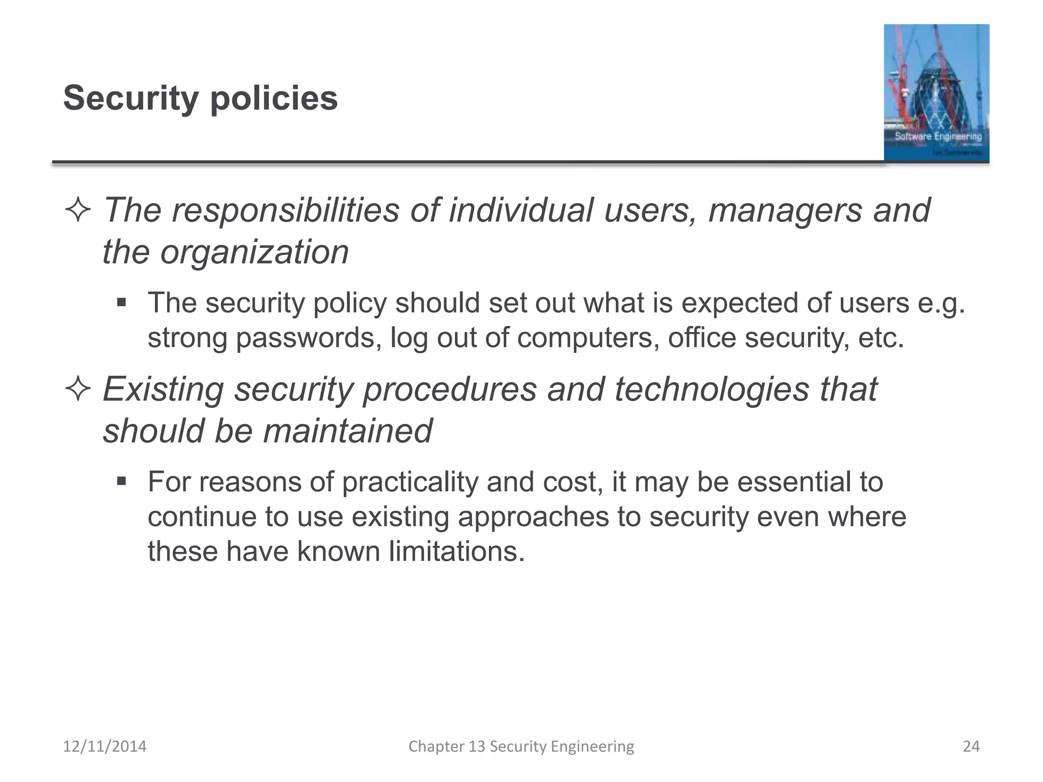 Ch13 - Security Engineering | PPTX