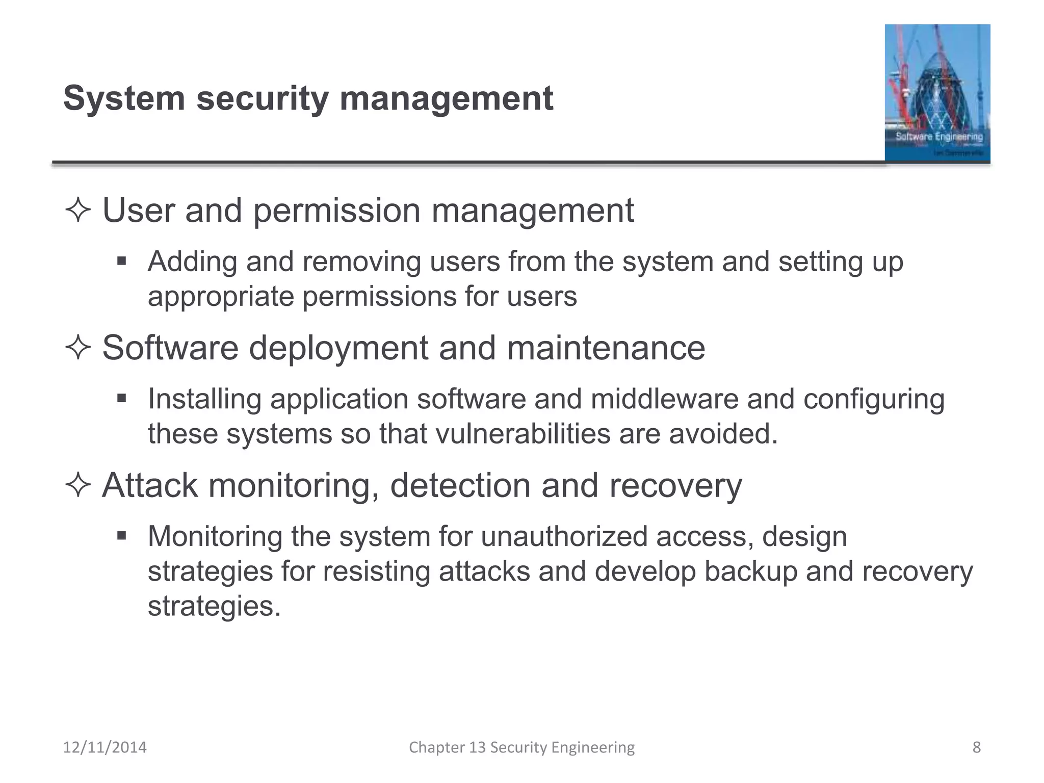 Ch13 - Security Engineering | PPTX