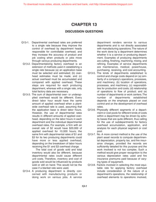 Ch13 Managerial accounting aiou mba mcom 8508 | PDF