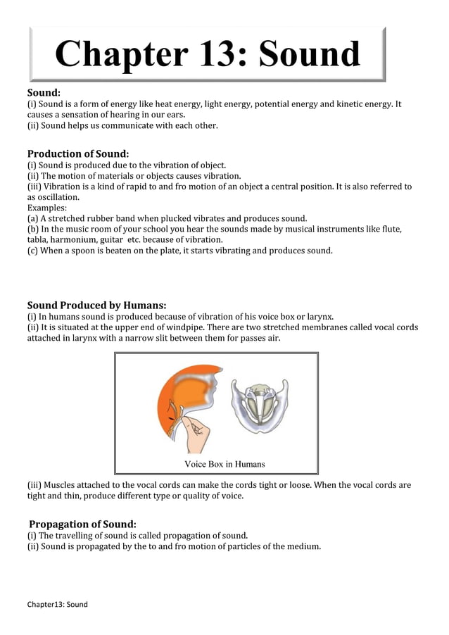 Ch 13 sound class 8 | PDF