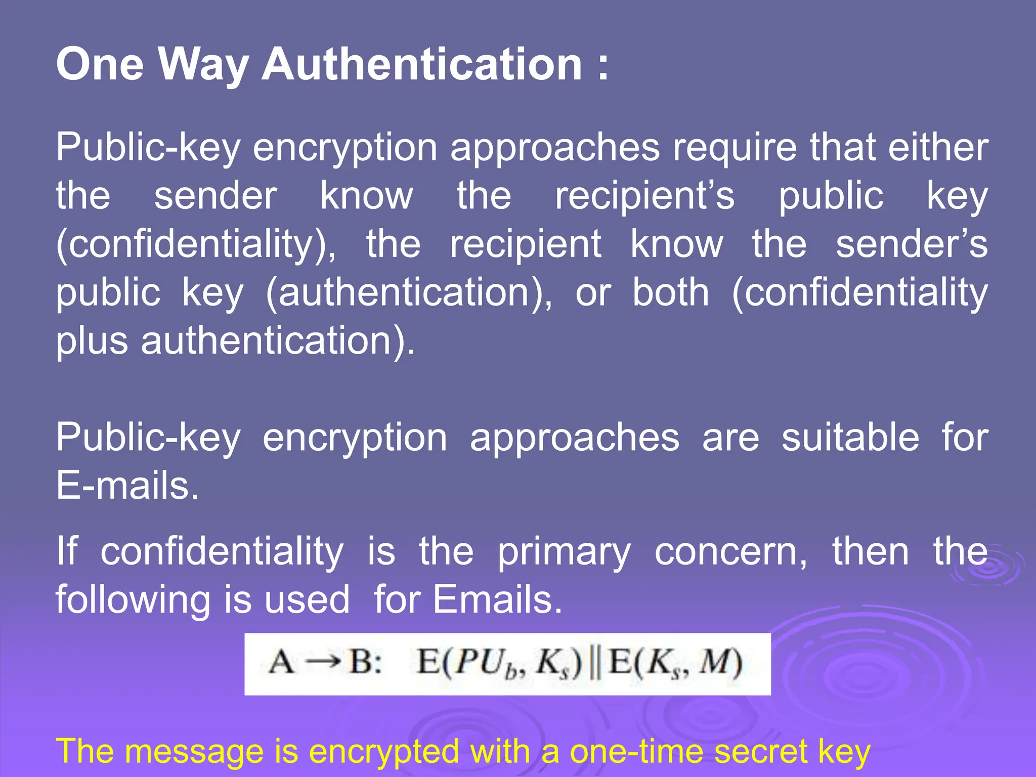 User Authentication Crytography In Cse Engineering Ppt Email Internet