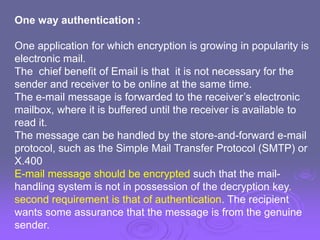 User authentication crytography in cse engineering | PPT