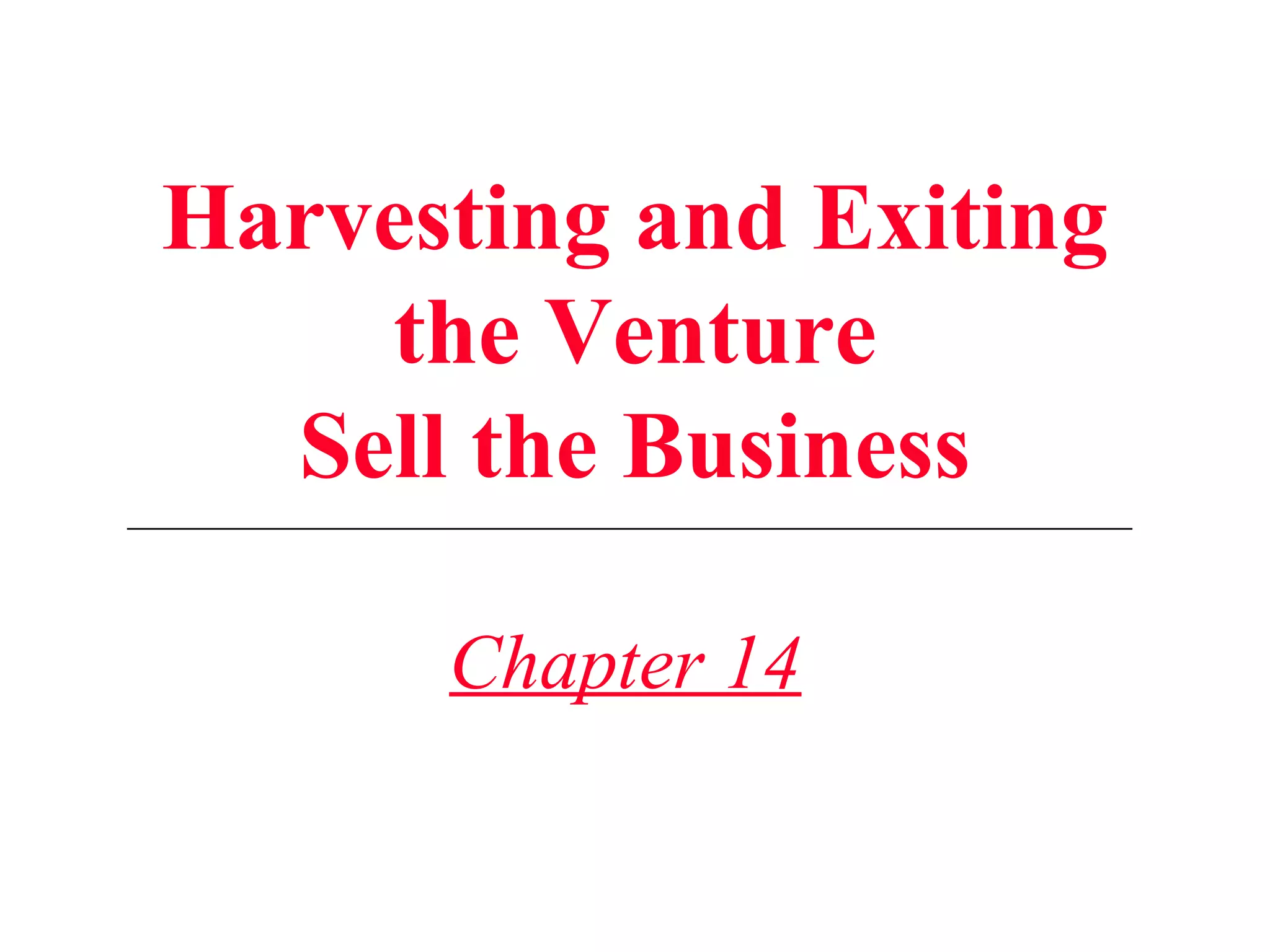 Entrepreneurship Chap 14 | PPT