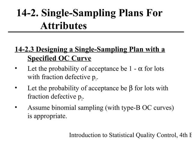 Lot-by-Lot Acceptance Sampling for Attributes | PPT