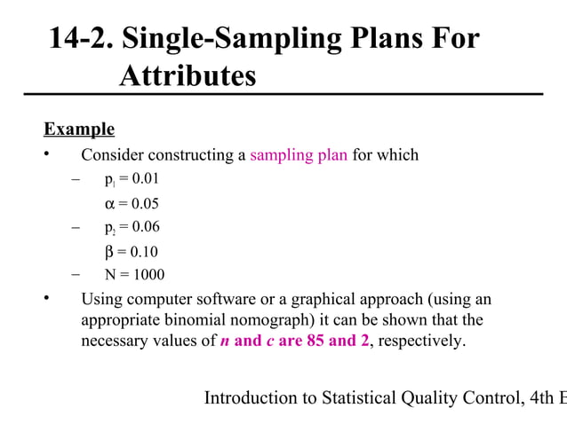 Lot-by-Lot Acceptance Sampling for Attributes | PPT