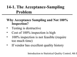 Lot-by-Lot Acceptance Sampling for Attributes | PPT