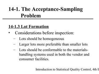 Lot-by-Lot Acceptance Sampling for Attributes | PPT