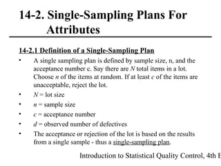 Lot-by-Lot Acceptance Sampling for Attributes | PPT