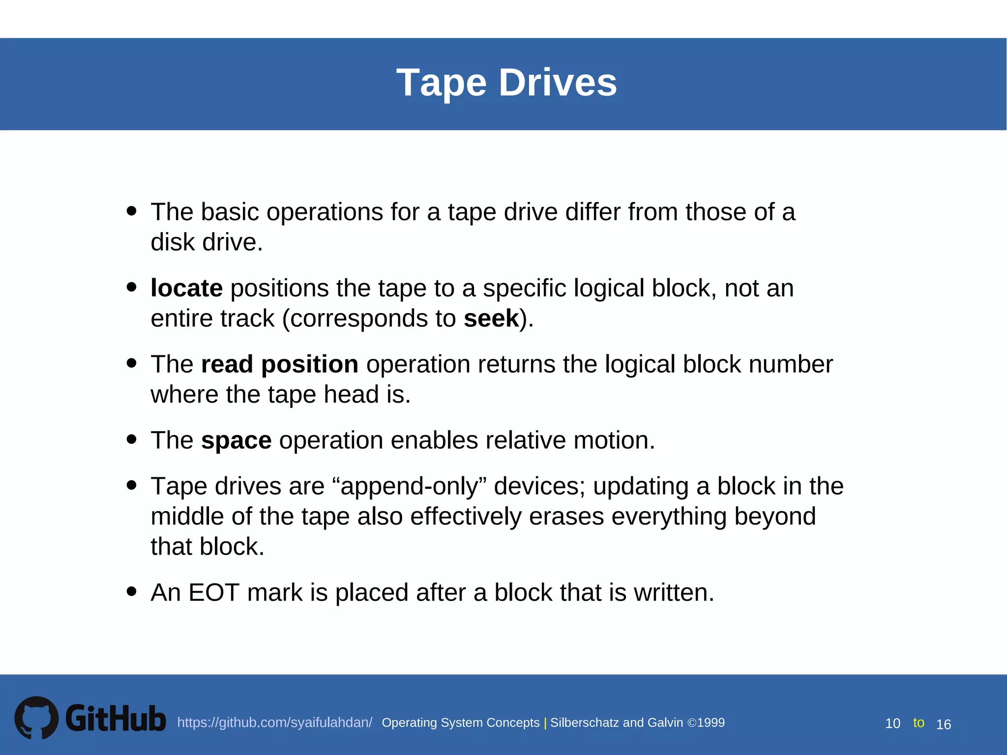 Operating System : Ch14.tertiary storage structure | PPT