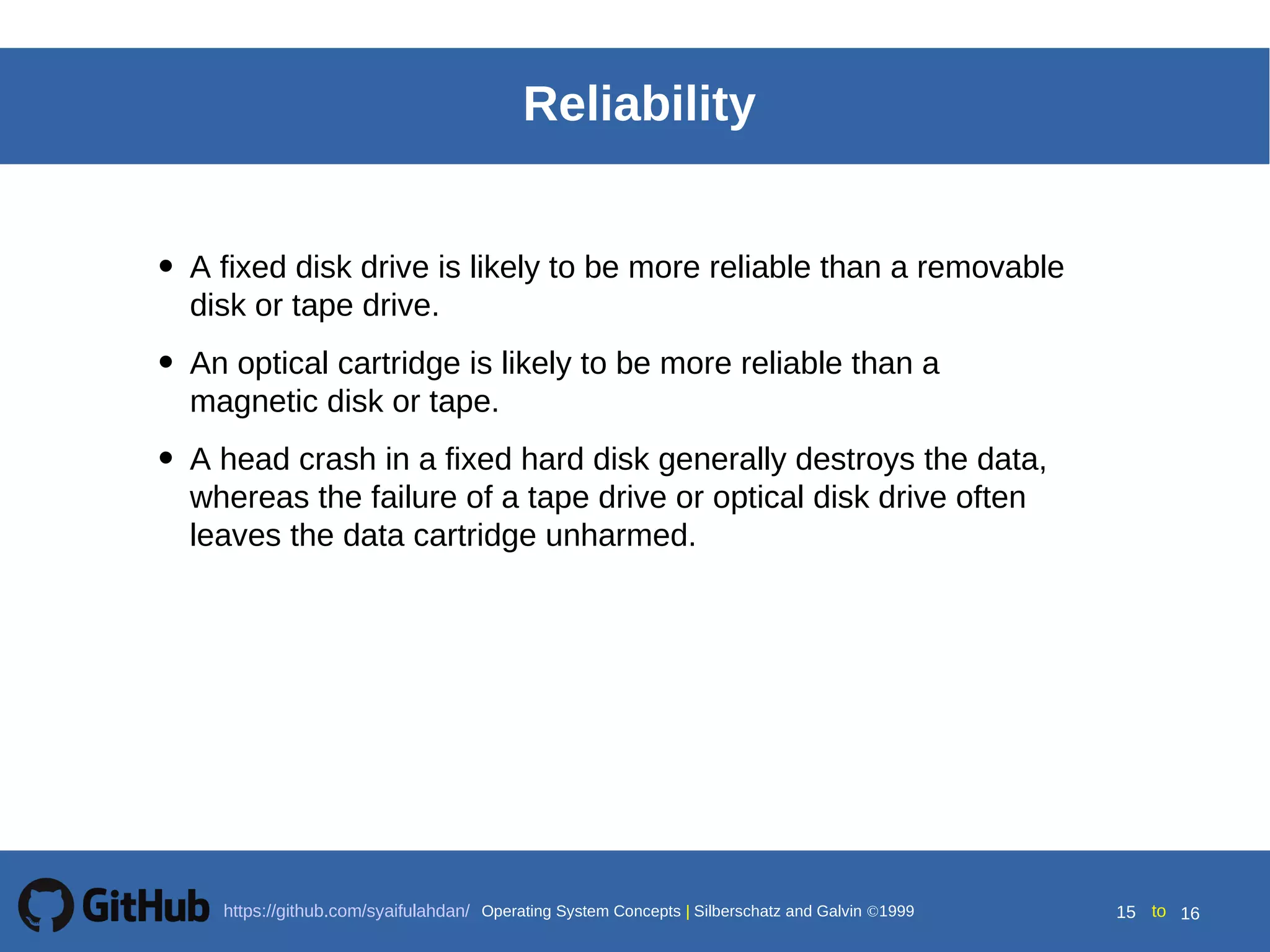 Operating System : Ch14.tertiary storage structure | PPT