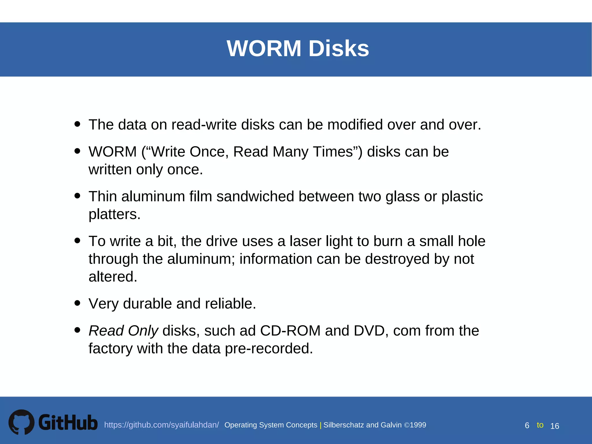 Operating System : Ch14.tertiary storage structure | PPT