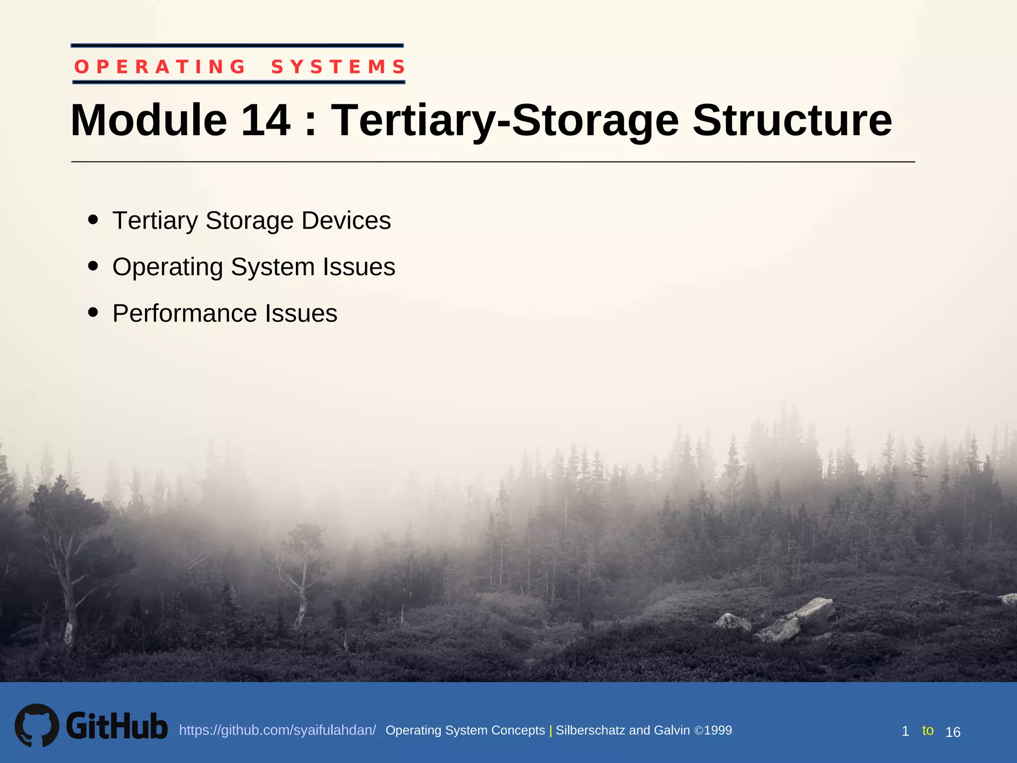 Operating System : Ch14.tertiary storage structure | PPT