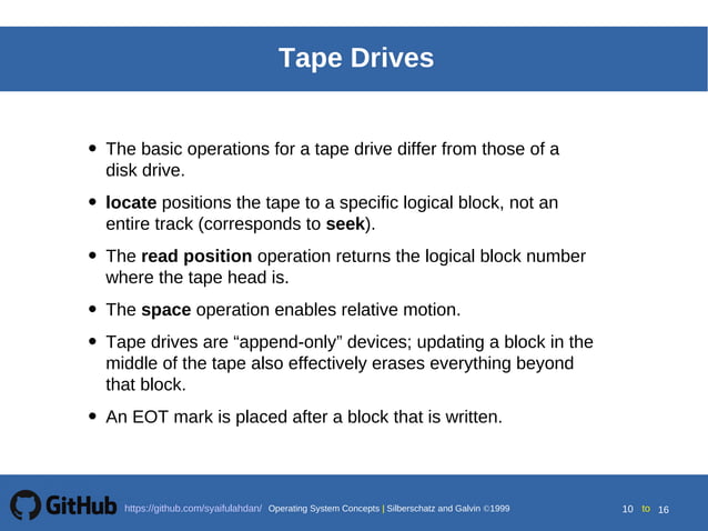 Operating System : Ch14.tertiary storage structure | PPT