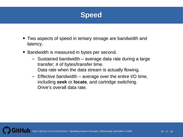 Operating System : Ch14.tertiary storage structure | PPT
