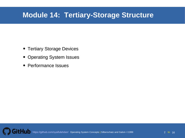 Operating System : Ch14.tertiary storage structure | PPT