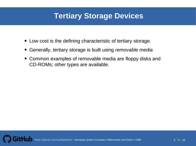 Operating System : Ch14.tertiary storage structure | PPT