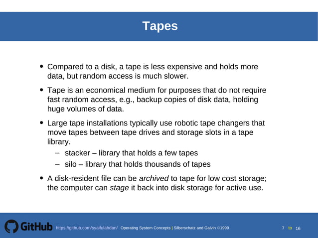 Operating System : Ch14.tertiary storage structure | PPT