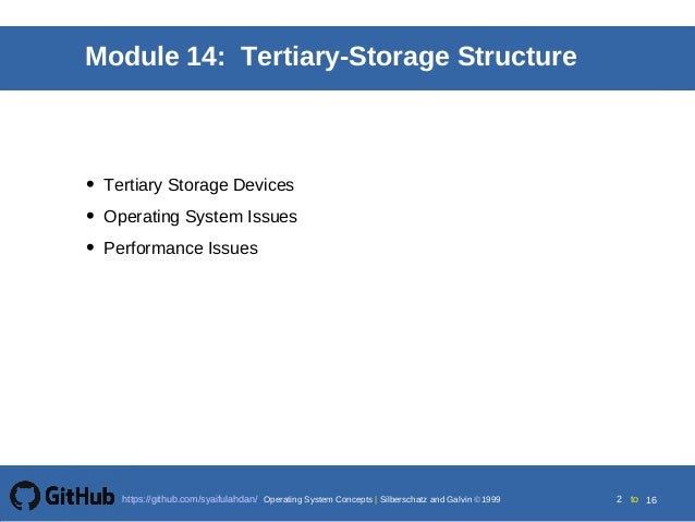 Operating System : Ch14.tertiary storage structure