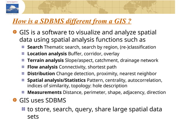 Introduction To Spatialdatabases Lecture Slides Ppt