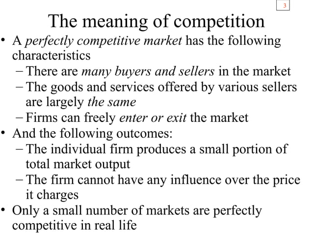 Perfect competition market structure analysis | PPT