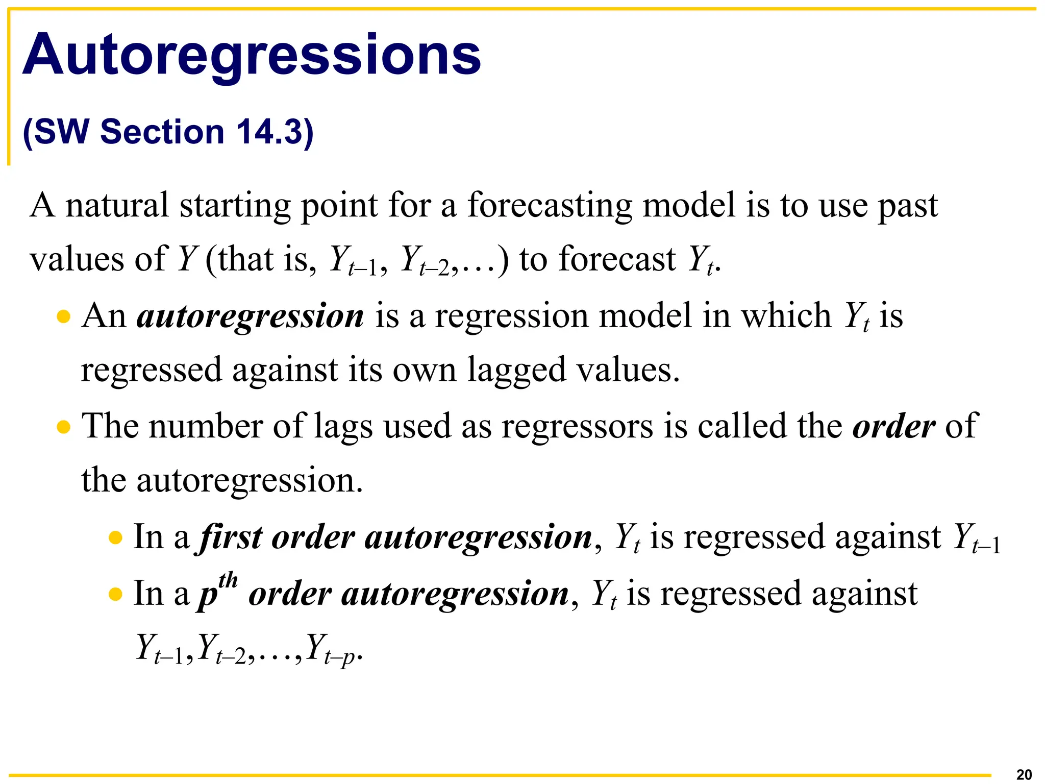INTRODUCTION TO TIME SERIES REGRESSION AND FORCASTING | PPT