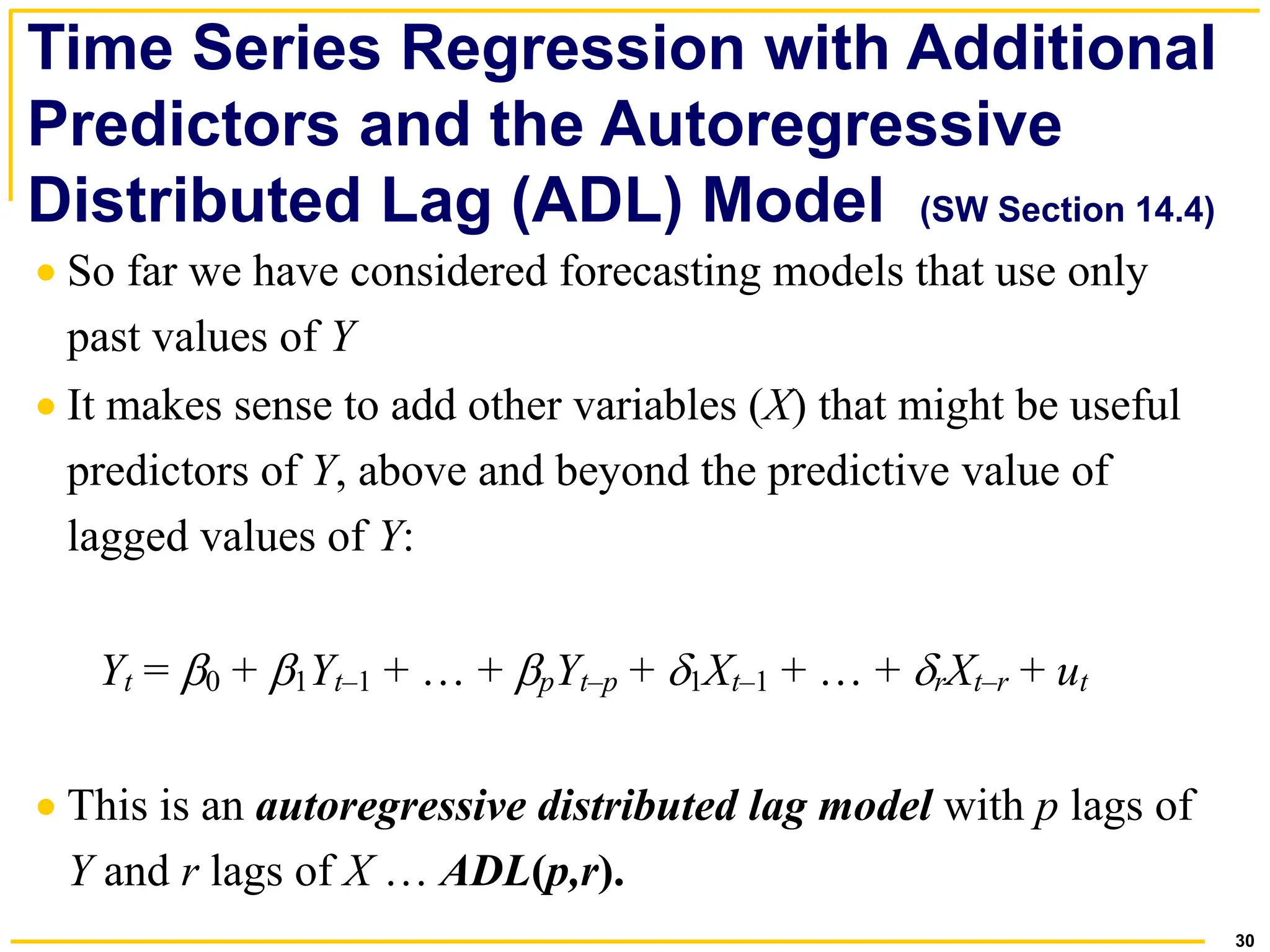 INTRODUCTION TO TIME SERIES REGRESSION AND FORCASTING | PPT