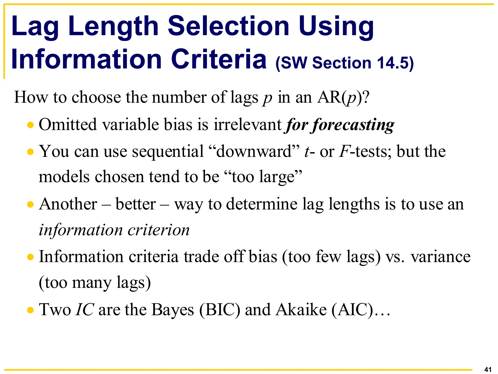 INTRODUCTION TO TIME SERIES REGRESSION AND FORCASTING | PPT